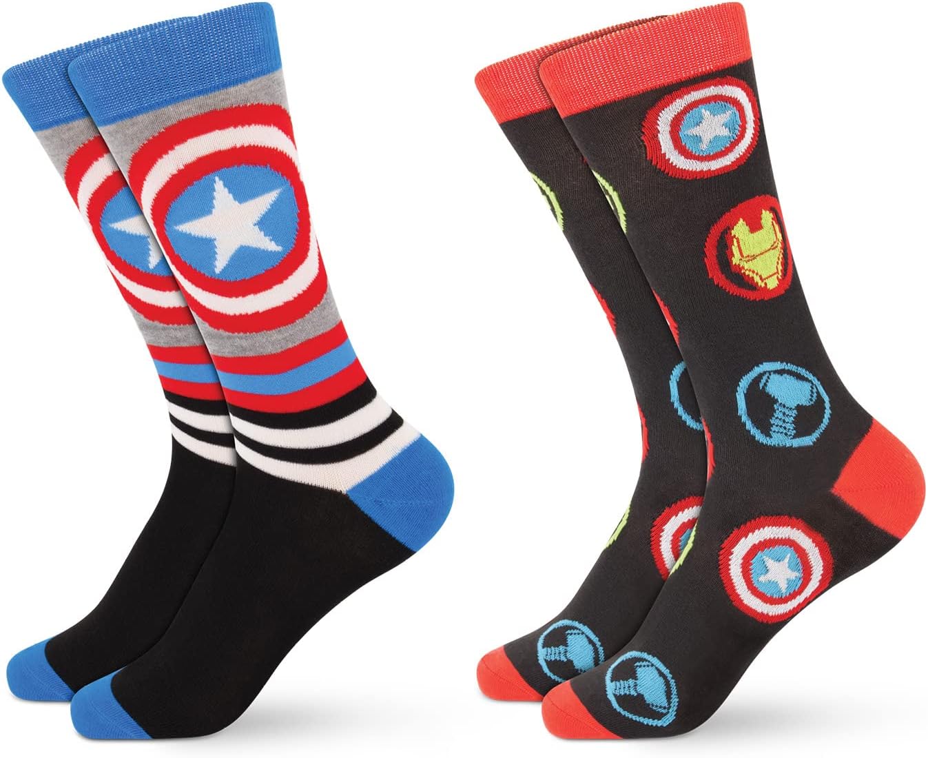 Amazon.com: Hyp Captain America Socks Mens and Womens Socks Featuring ...