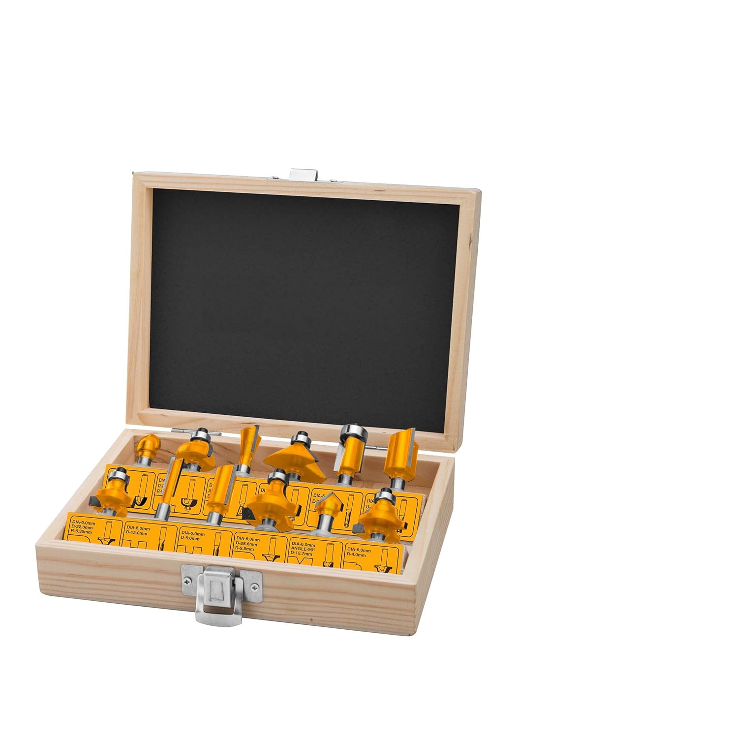 GSK Cut® 12PCS 1/4"(6.35mm) Router Bits Set Professional Shank Tungsten ...