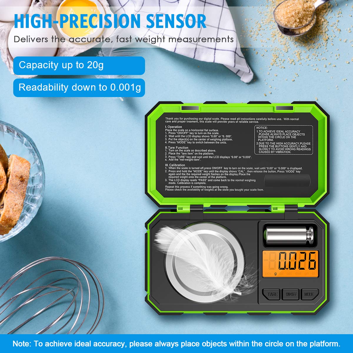 Snapklik.com : AMIR Professional Digital Mini Scale, 20g-0.001g Pocket ...