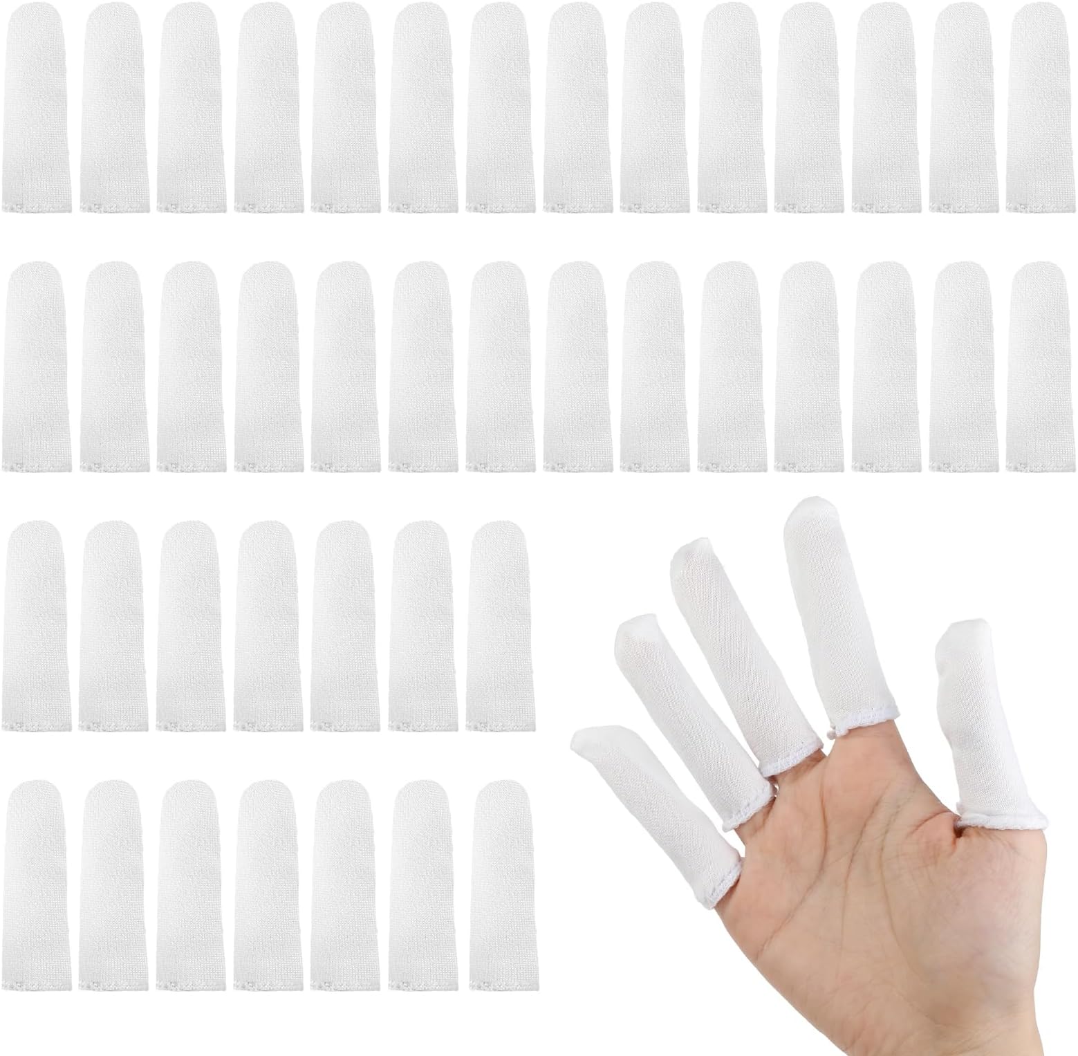 Amazon.com: 100 Pieces Cotton Finger Cots,Cloth Finger Cots Finger Toe ...
