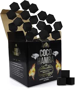 Coco Hamra Diamond Edition: 64 Pieces Natural Coconut Charcoal Incense ...