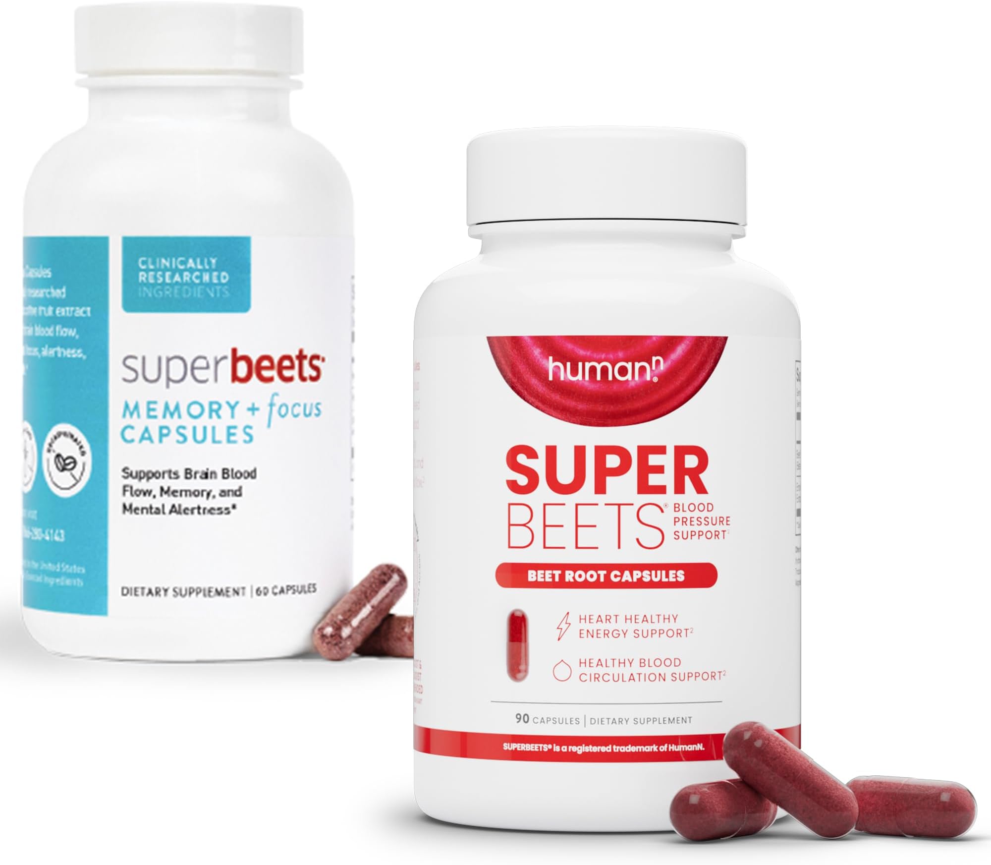 Amazon.com: humanN SuperBeets Memory + Focus Capsules & SuperBeets Beet ...