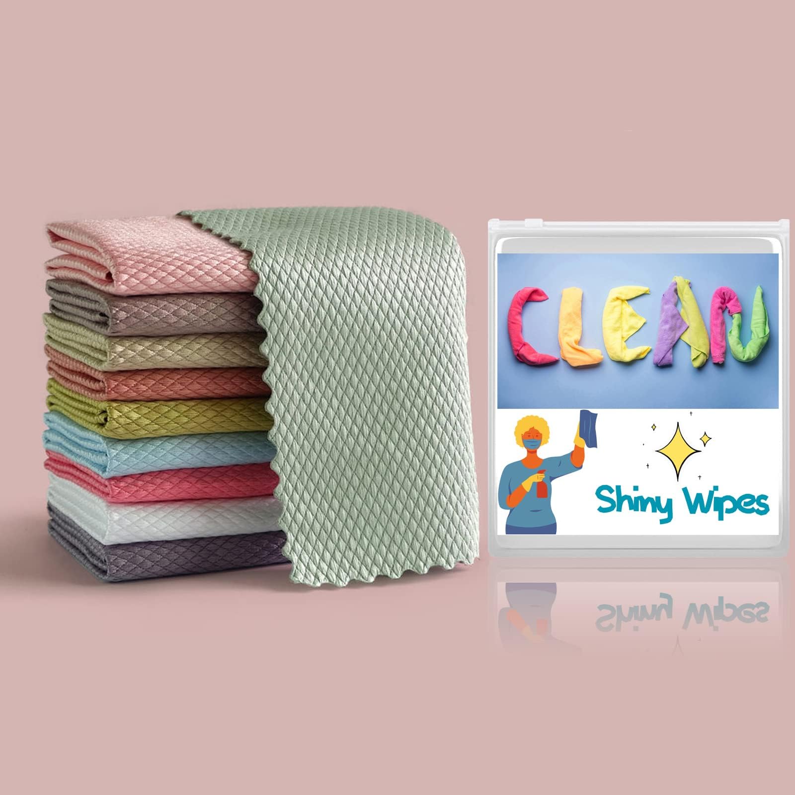 Amazon.com: shiny wipes Cleaning Cloths, Reusable Cleaning Cloths, Nano ...