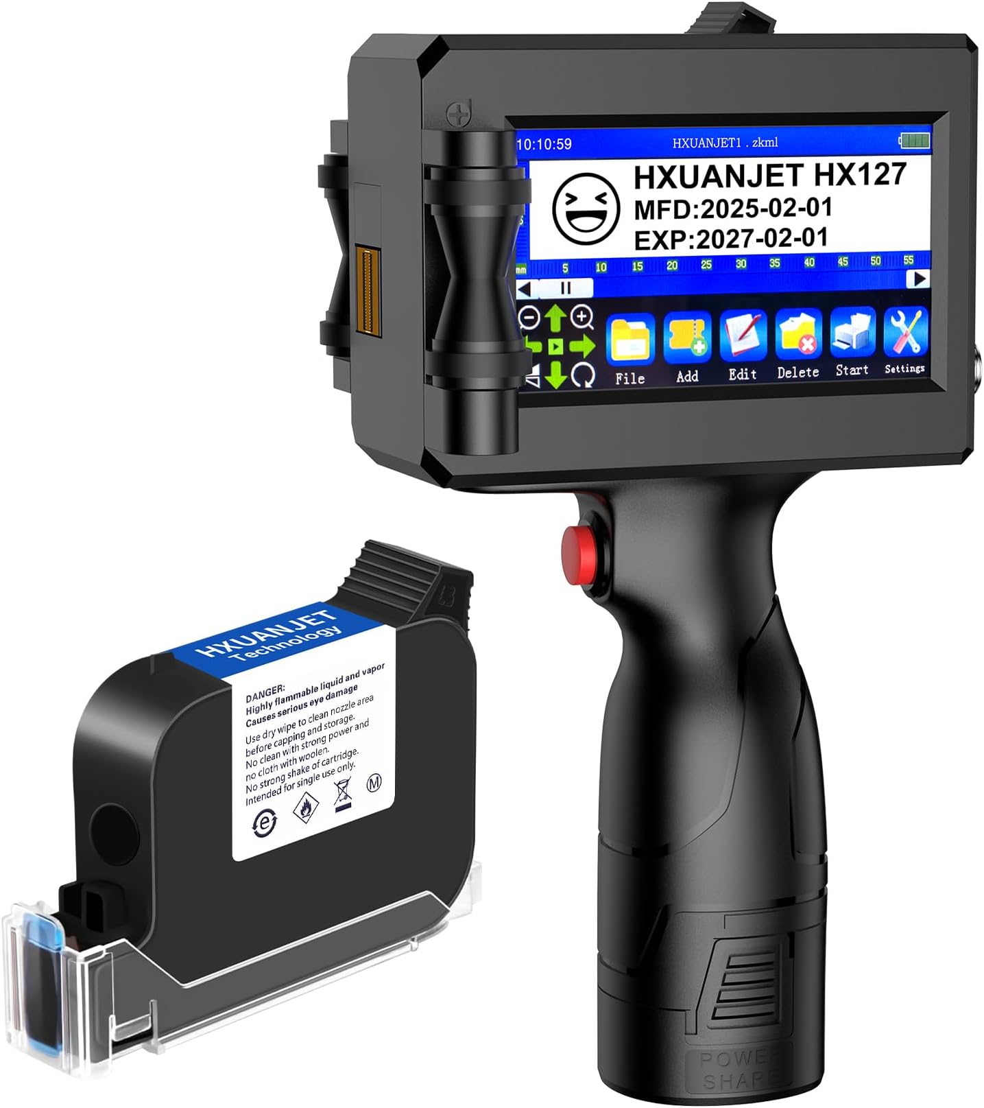 Amazon.com : HXUANJET HX127 Handheld Inkjet Printer,Portable Handheld ...