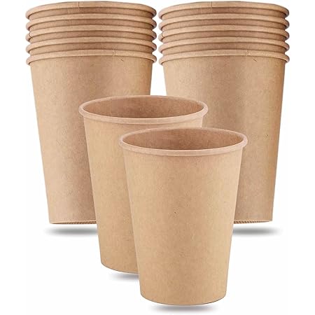 Little Wood Brown Paper Cups Biodegradable Party Small Disposable ...
