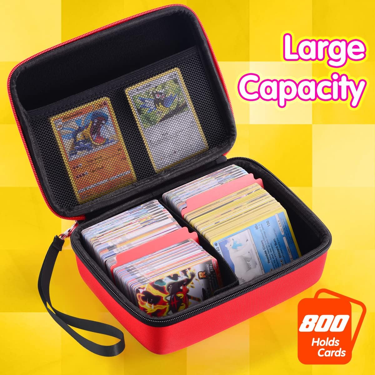 JoyHood Trading Card Storage Box fits PM TCG Cards – Large Size for 800 ...