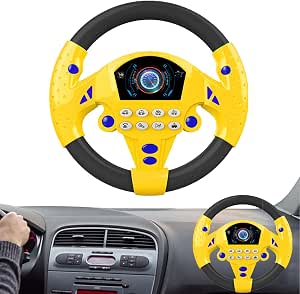 Kids Electric Steering Wheel - Fun Creative Car Driving Toy With Sound ...
