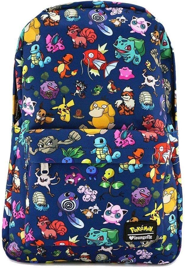 Amazon.com | Loungefly x Pokemon All Time Fave AOP Backpack (One Size ...