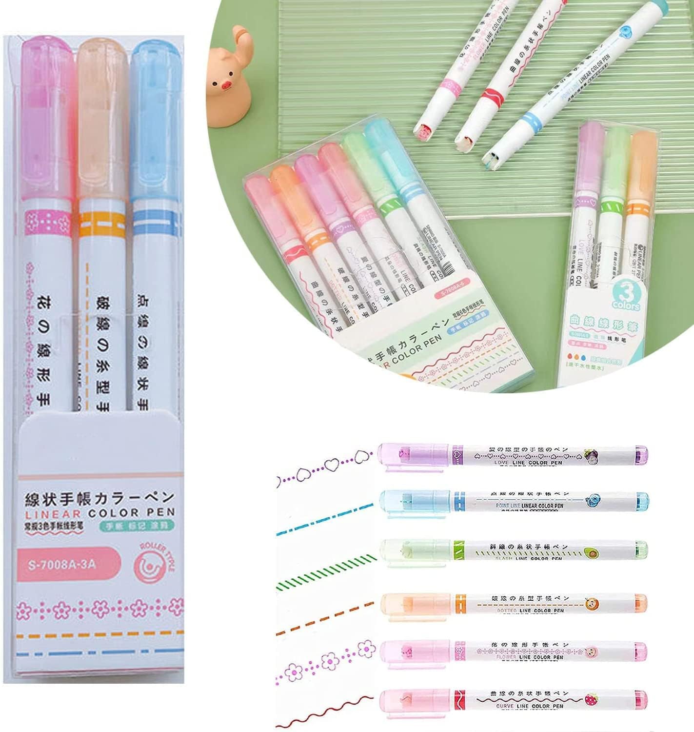 Amazon.com : Smilevol Linear Color Pens, Smilevol Dual Tip Pens ...