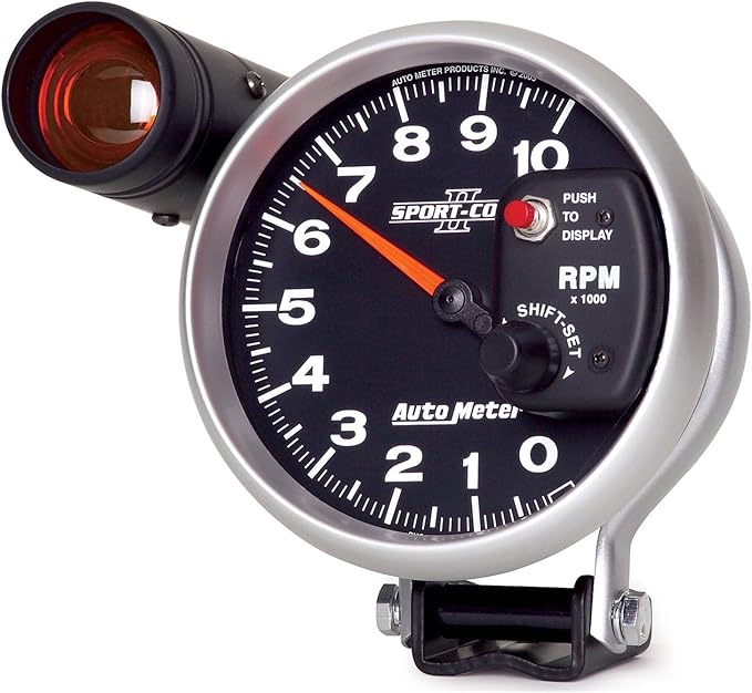 Amazon.com: Auto Meter 3699 Sport-Comp II 5" 10000 RPM Shift-Lite ...