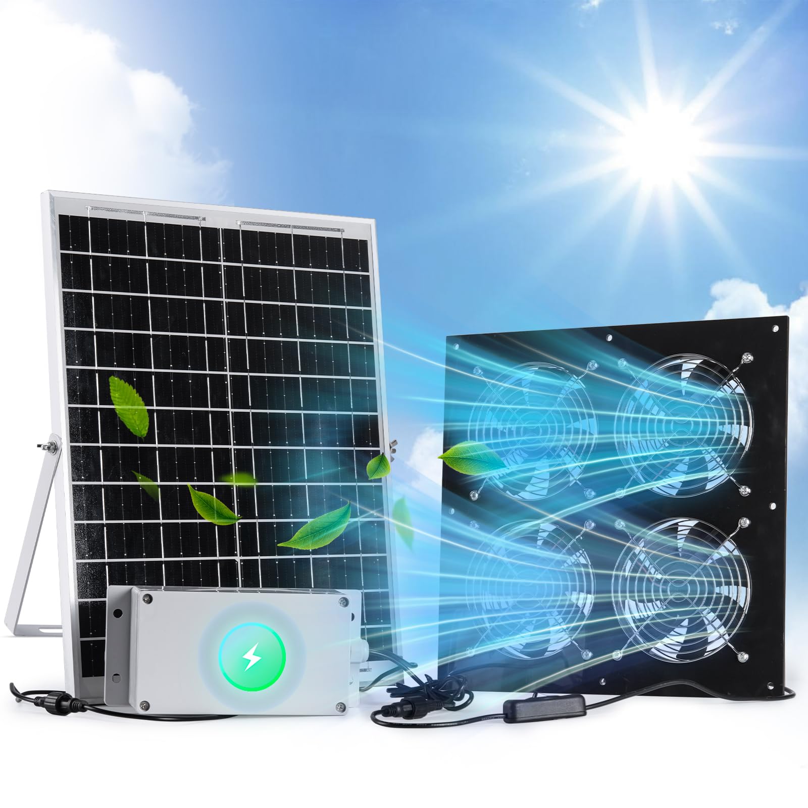 Snapklik.com : Chtoocy Solar Powered Fan/Solar Exhaust Fans For Outside ...