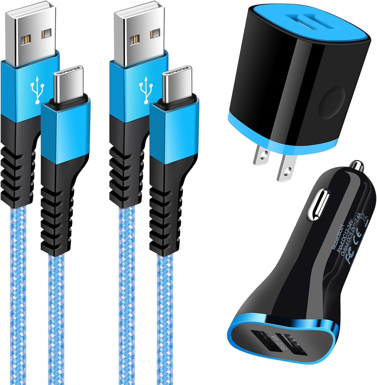 Amazon.com: for Motorola USB-C Car Charger+Fast Charger Block+2 Type C ...