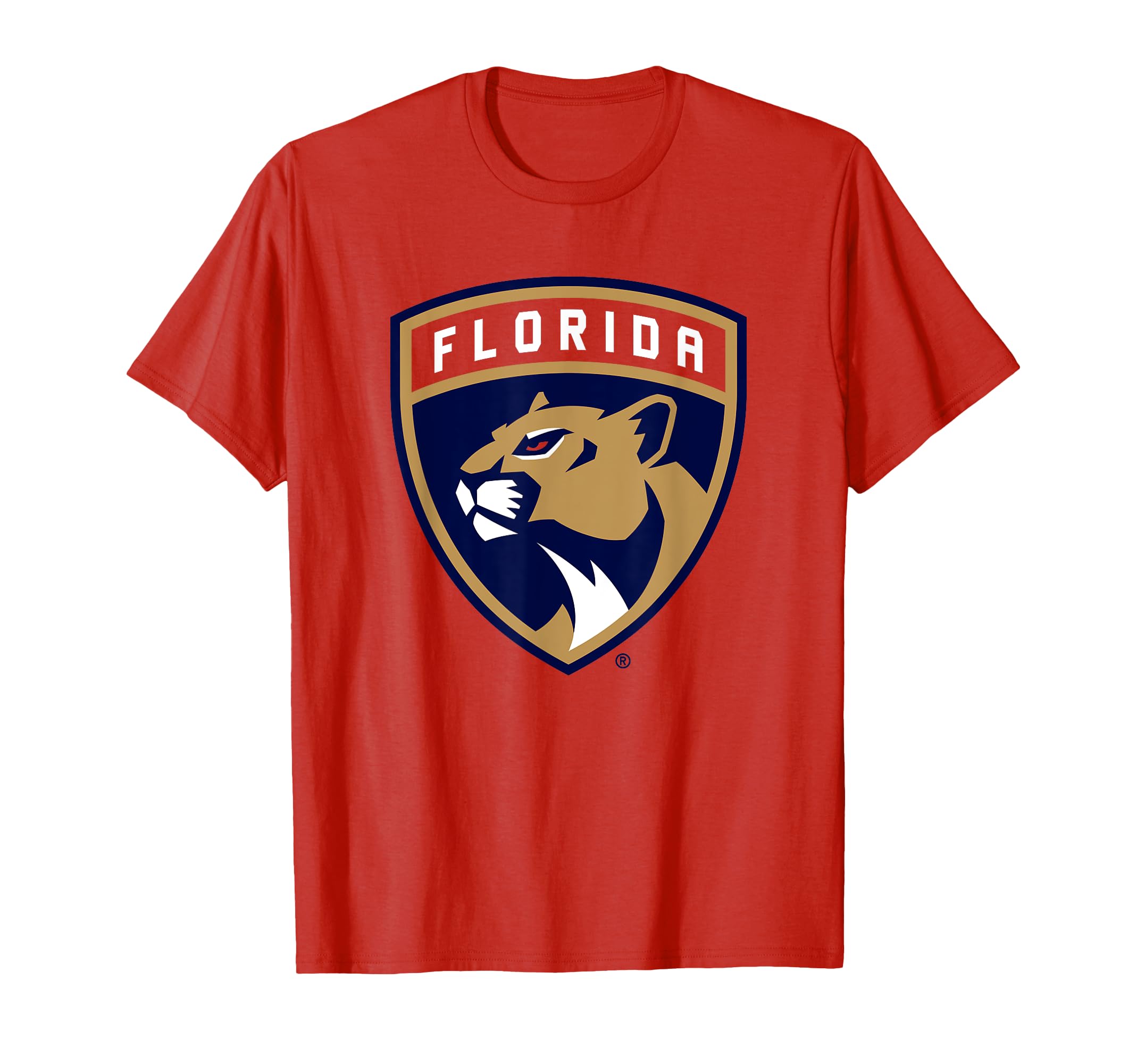 Amazon.com: Florida Panthers Icon Red Officially Licensed T-Shirt ...
