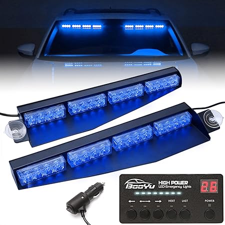 Amazon.com: ASPL Visor lights bar 2-15 LED 29 Flash Patterns Interior ...
