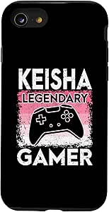 Amazon.com: iPhone SE (2020) / 7 / 8 Gaming Personalized Name Keisha ...