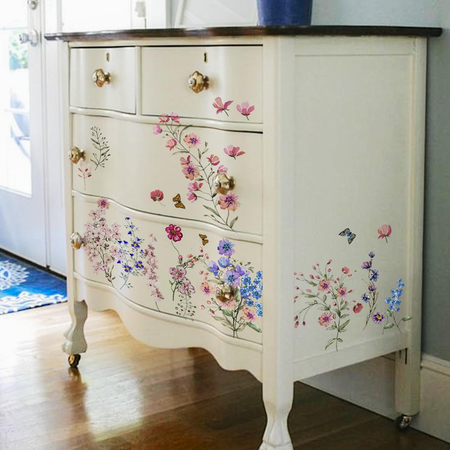Amazon.com: Redesign with Prima Wondrous Florals Decor Transfer Rub on ...