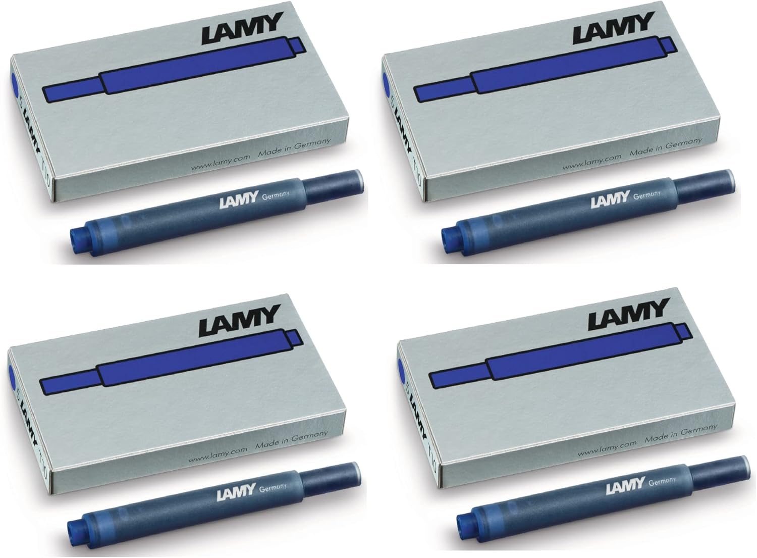 LAMY T10 Set of 4 Ink Cartridges with Large Ink Supply, Suitable for ...