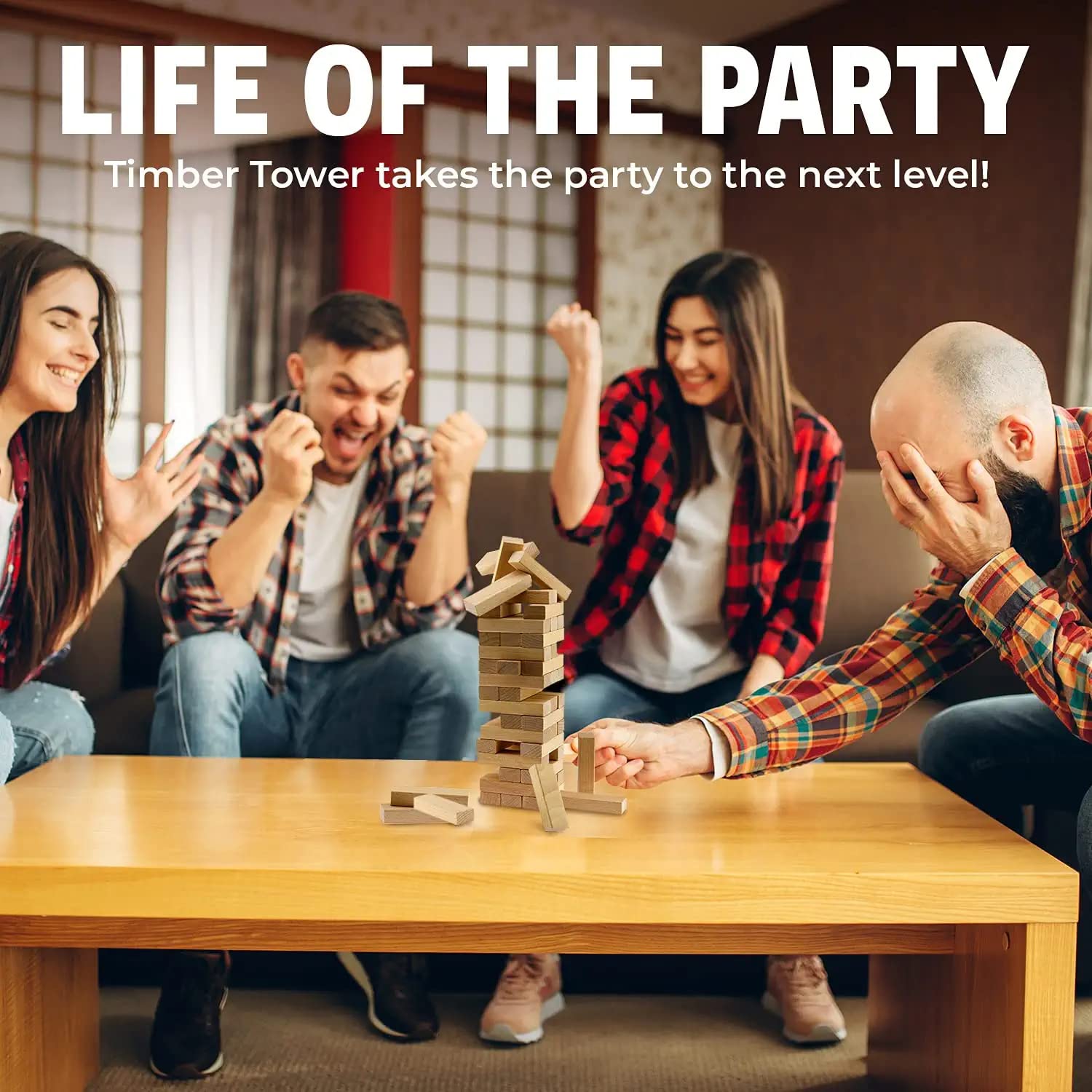 Snapklik.com : CoolToys Timber Tower Wood Block Stacking Game Original ...