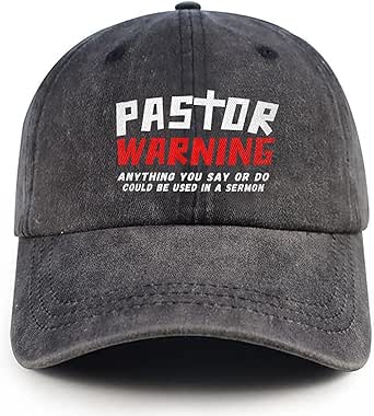 Pastor Warning Hat Pastor Gifts Anything You Say Or Do Could Be Used in ...