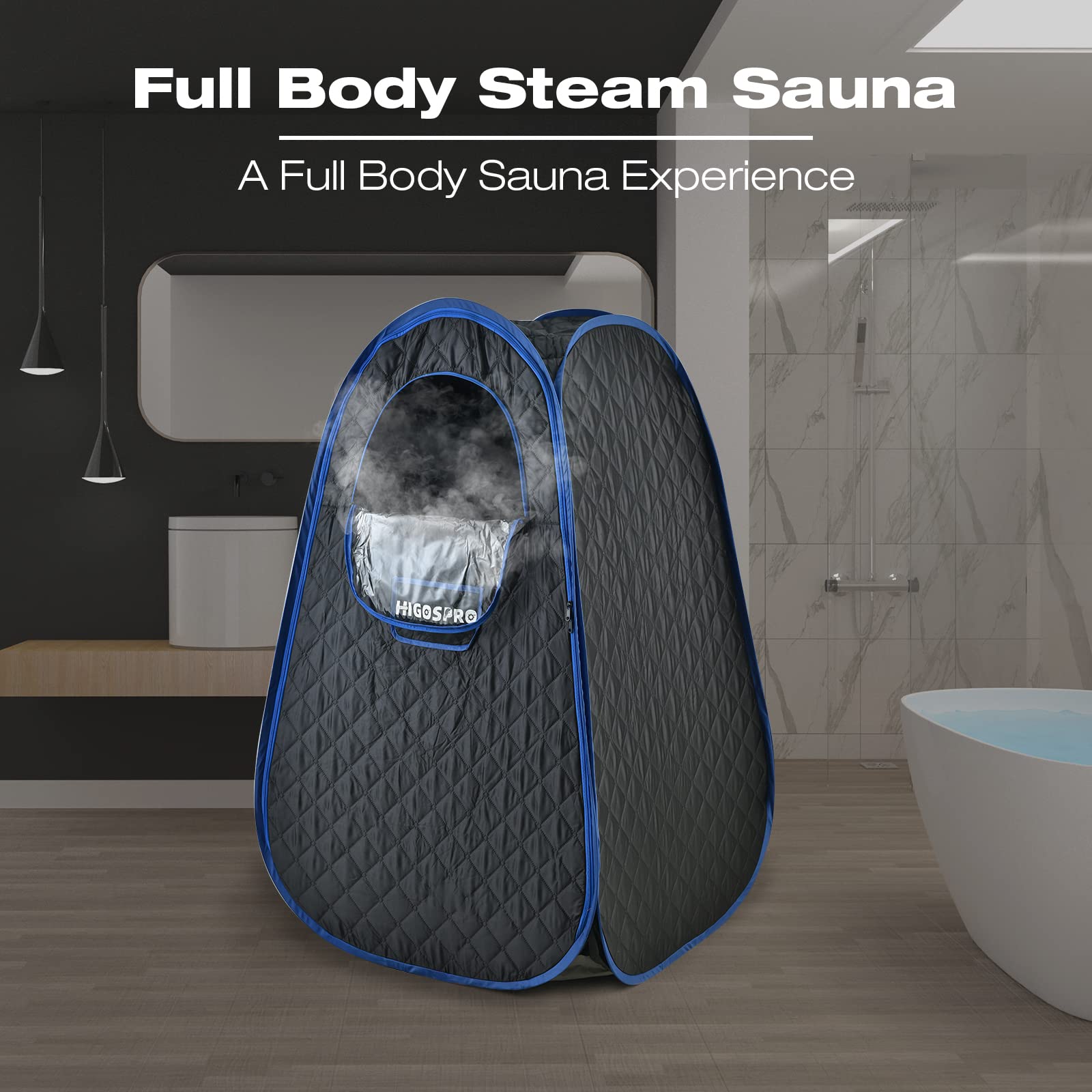 HIGOSPRO Portable Full Body Steam Sauna, Lightweight Steam Saunas for ...