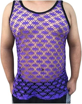 Caxndycing Débardeur pour homme en résille - Filet de corps ...
