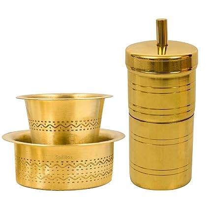 Putrika Traditional Brass Filter Coffee Maker, Brass, Decoction Liquid ...