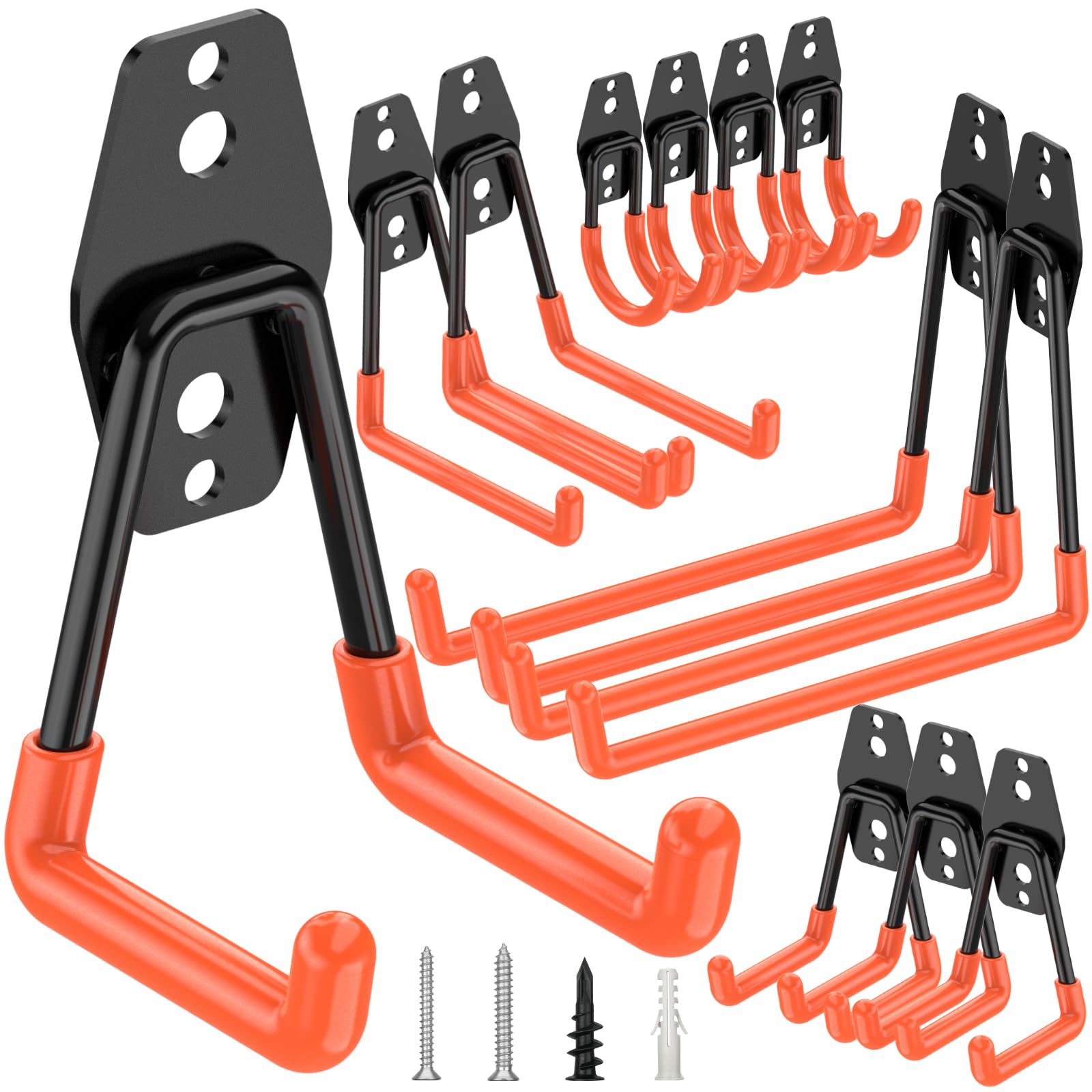 Steel Wheel Hangers Wall Mount Wheel Storage Hooks 4-Pack Steel Tire ...