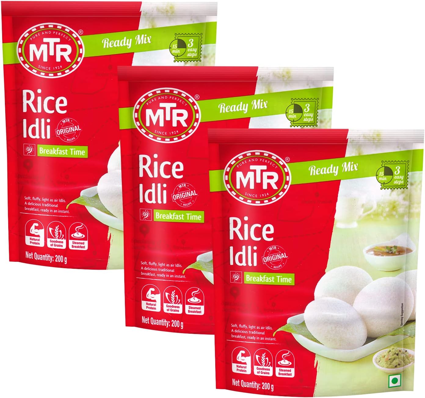 MTR Rice Idli Mix 200g (Pack of 3) – Breakfast Mix – Tasty and Healthy ...