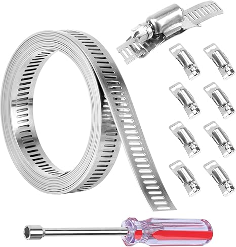 Fascette Stringitubo Regolabile, Lunghezza 2.5m Acciaio Inox, Larghezza ...