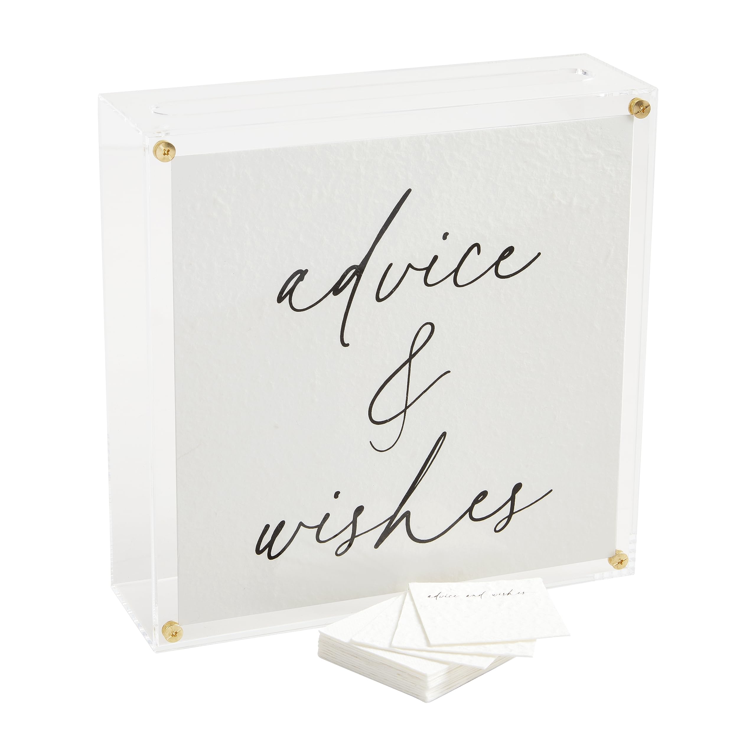 Amazon.com: Mud Pie Acrylic Letter Box; 10" X 10" : Home & Kitchen