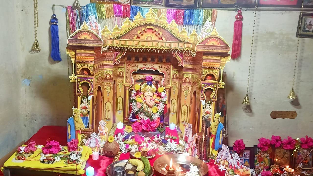 Buy Utsavi Eco Friendly Decoration 3D Ganesh Mahal 24 inch (24) Online ...