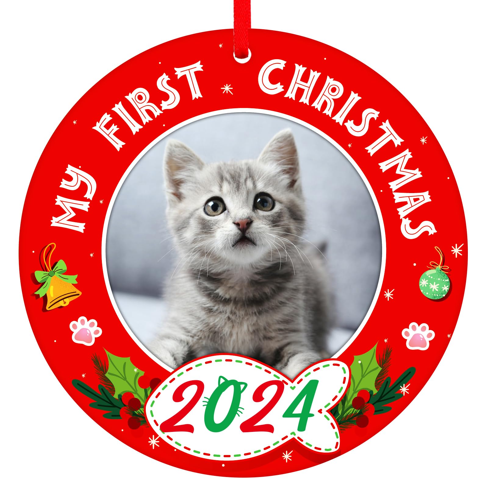 Cats First Christmas Ornaments Kitten Capers Illuminated Glass