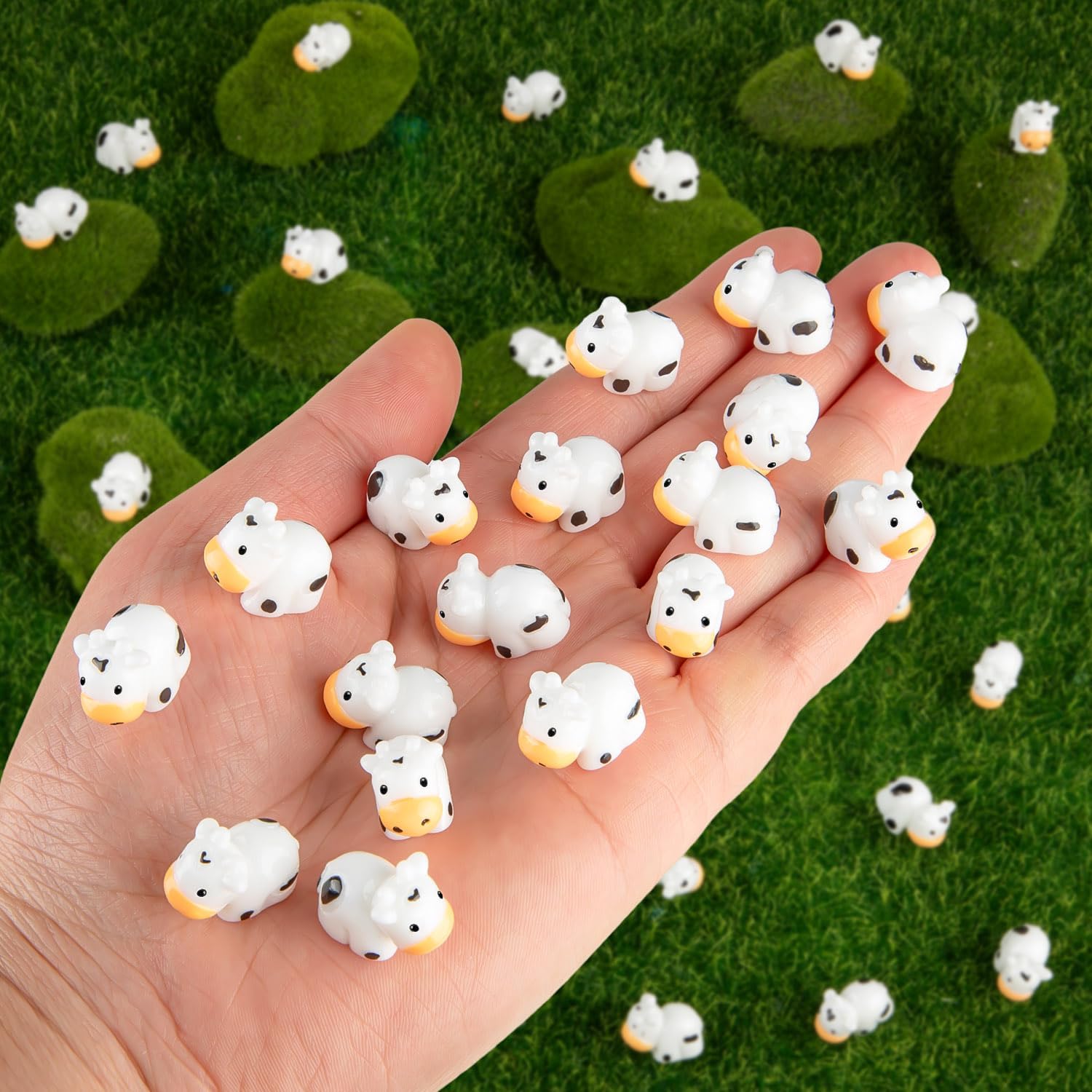 46 piezas de mini juguetes de vaca, lindos animales de vaca, figuras en ...