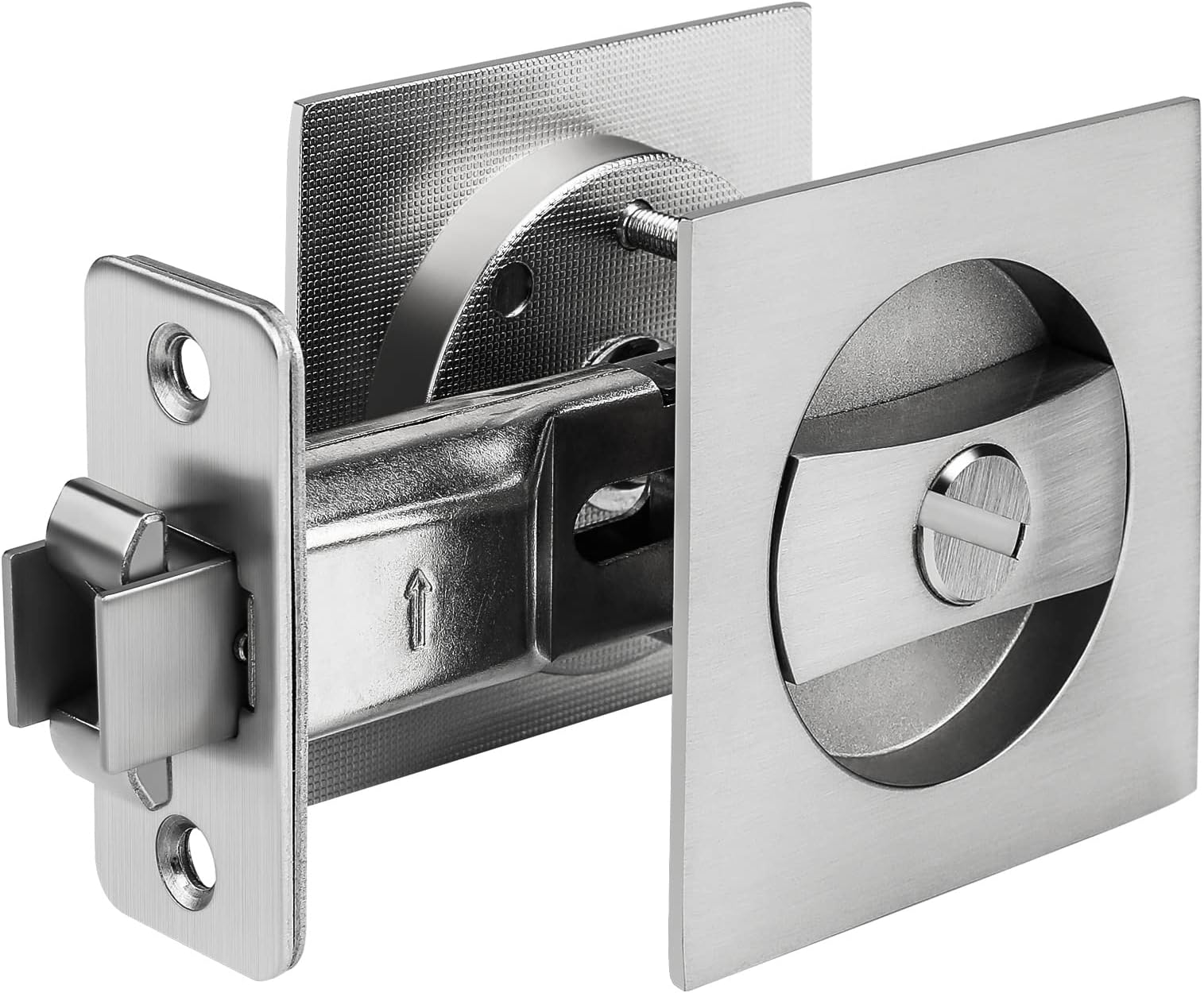 Delaney Hardware 370106 Chrome Contemporary Privacy Square Pocket Lock ...
