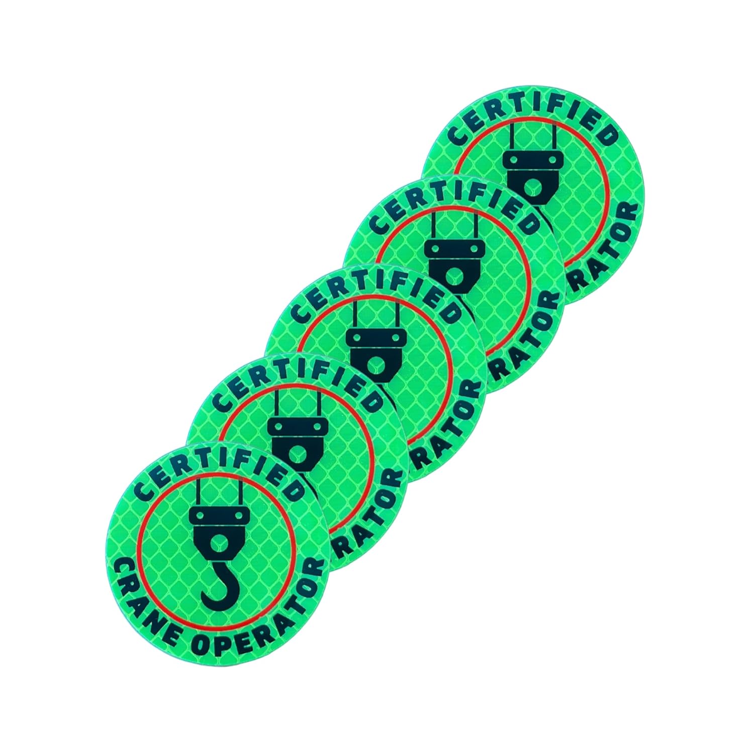 5 Pcs 2" Crane Driver Safety Stickers Reflective Safety Stickers for ...