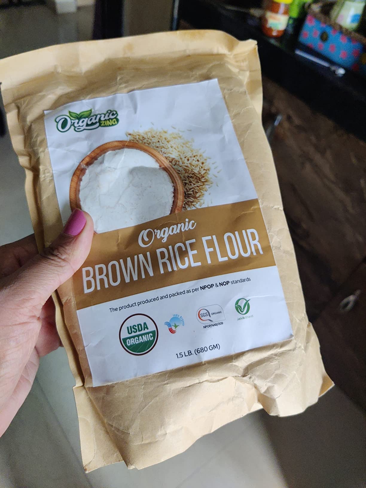 Organic Zing Organic Brown Rice Flour | Rice Flour for Baking | High in ...