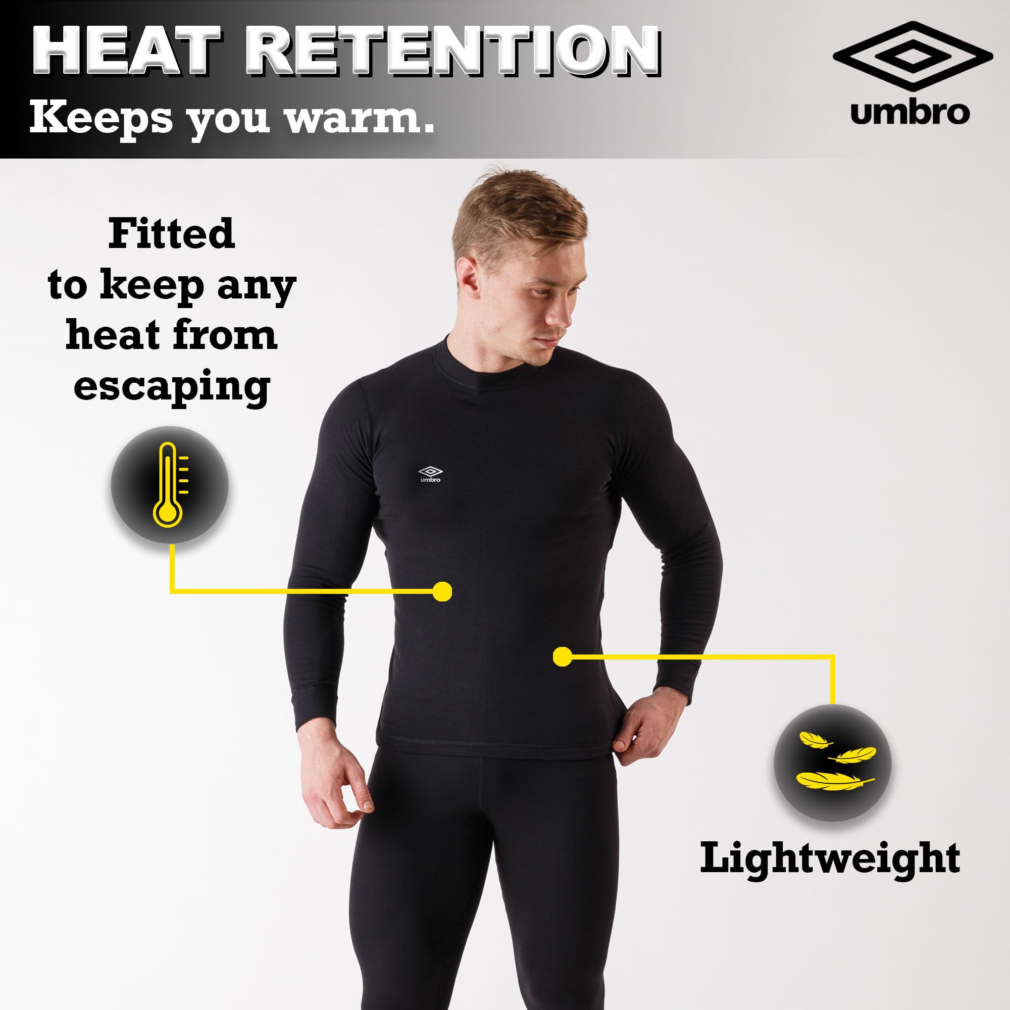 Snapklik.com : Umbro Mens Base Layer Set - Warm Underlayer Pants ...