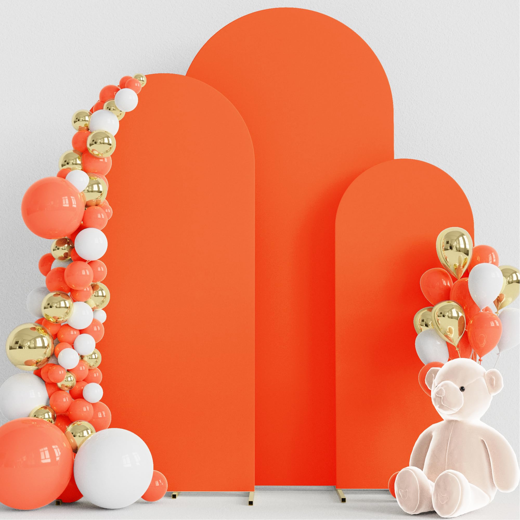 Amazon.com : Wokceer Set of 3 Wedding Arch Cover Spandex Fitted Wedding Arch Stand Covers Round ...