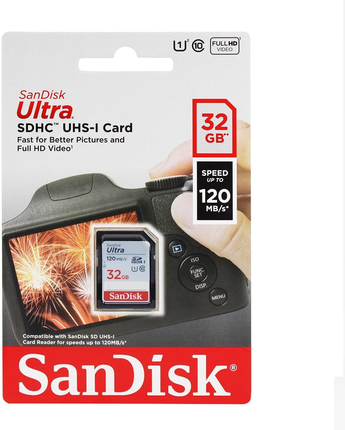Amazon.com: SanDisk 32GB Ultra SDHC UHS-I Memory Card - 90MB/s, C10, U1 ...
