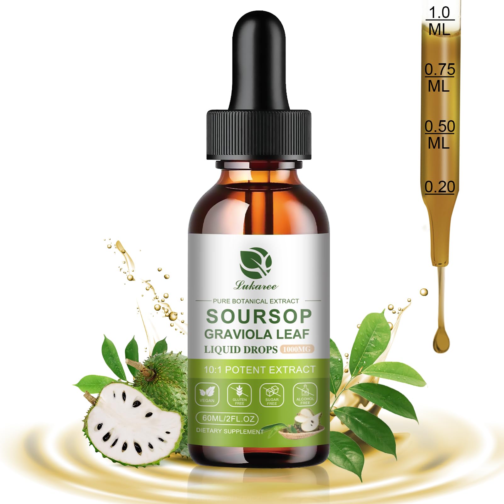Amazon.com: Nature Soursop Bitters Liquid, 2000mg Soursop Oil for Cell ...