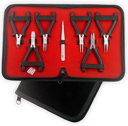Mini Pliers Set Beading Tools Kit Jewellery Making Tools with Nylon Jaw ...