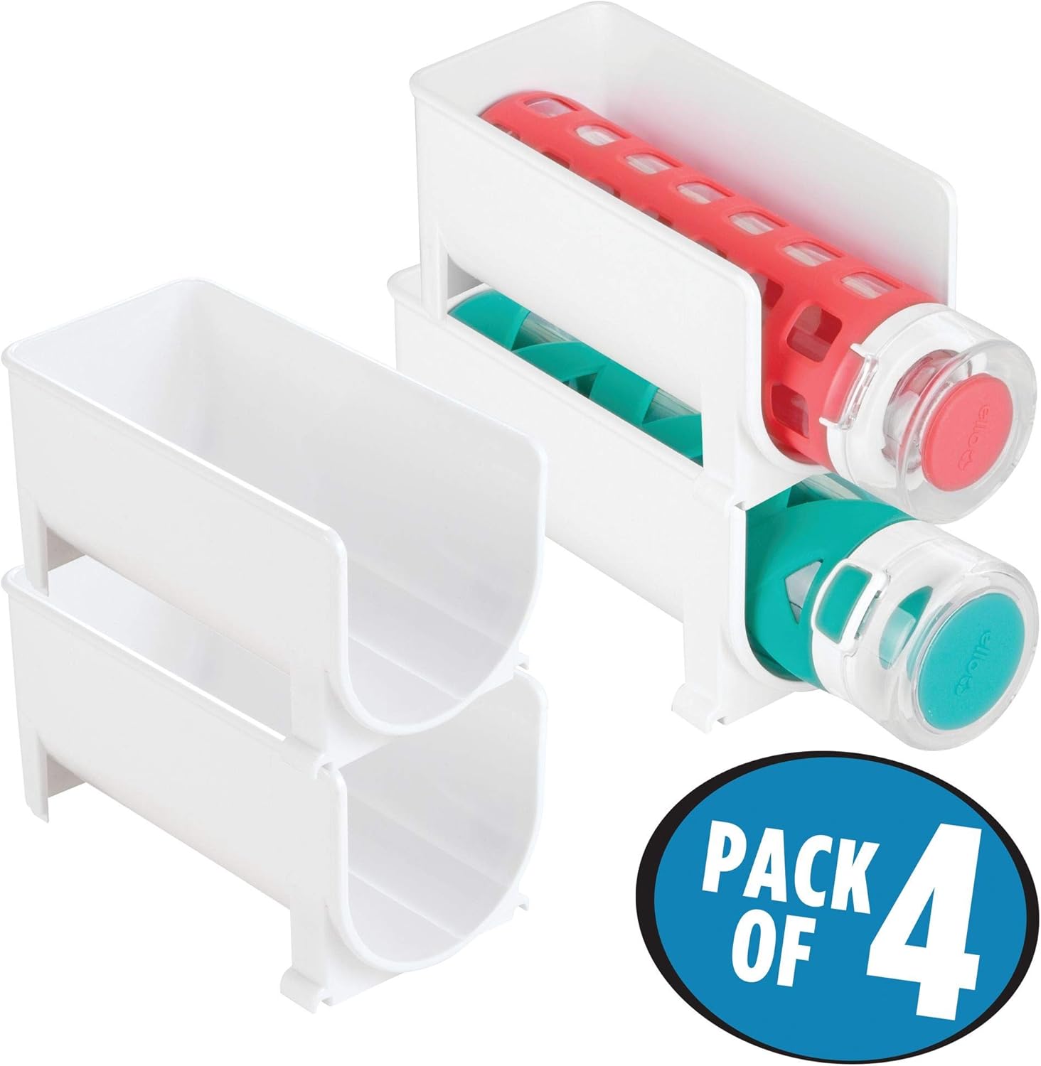 mDesign Stackable Water Bottle Holder – Refreshing Water Bottle Storage ...