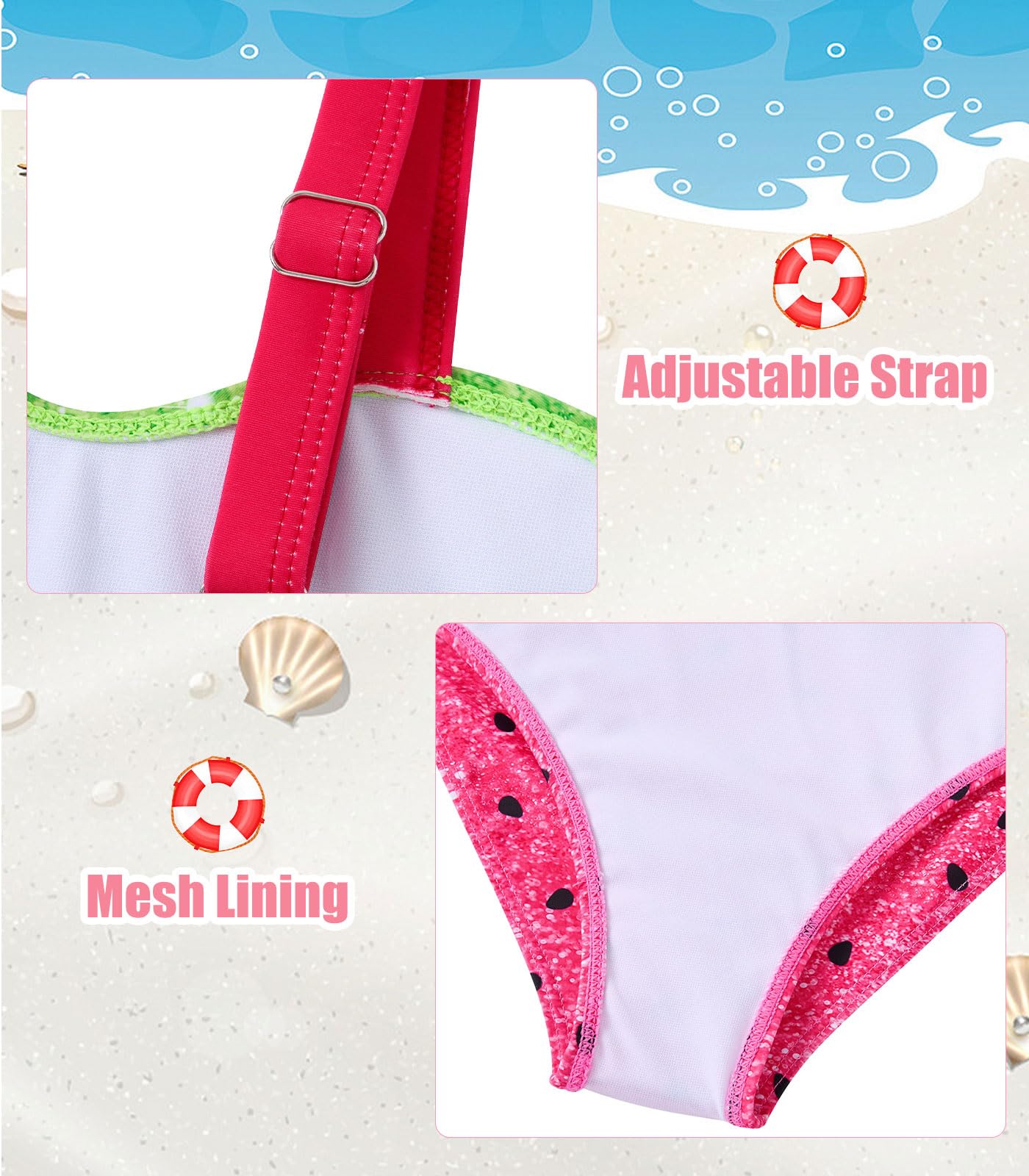 Snapklik.com : Cutemile One Piece Girls Swimsuit Size 8 Bathing Suit ...