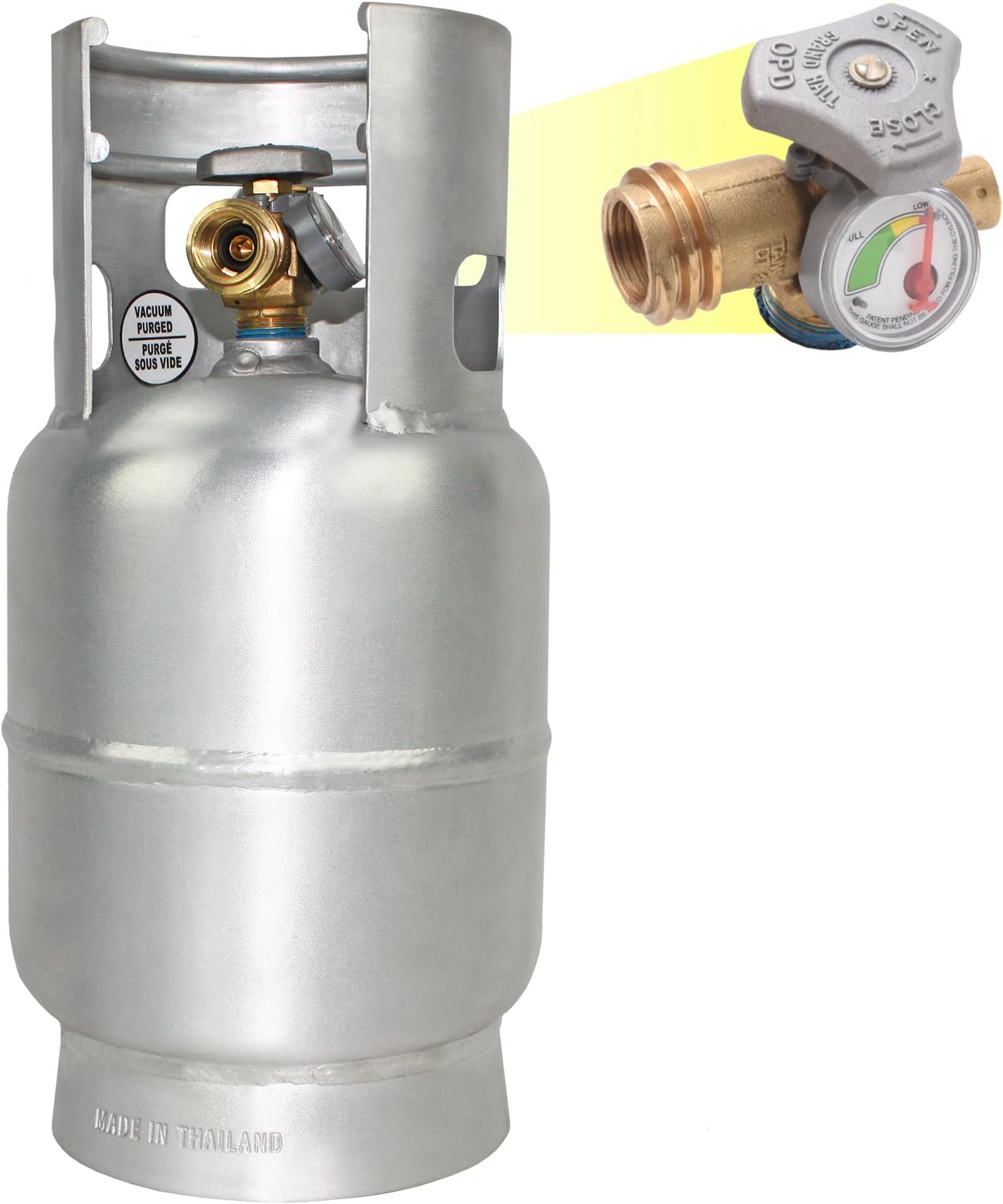 Amazon.com: Flame King 1/2LB Propane Tank, Refillable and Empty ...
