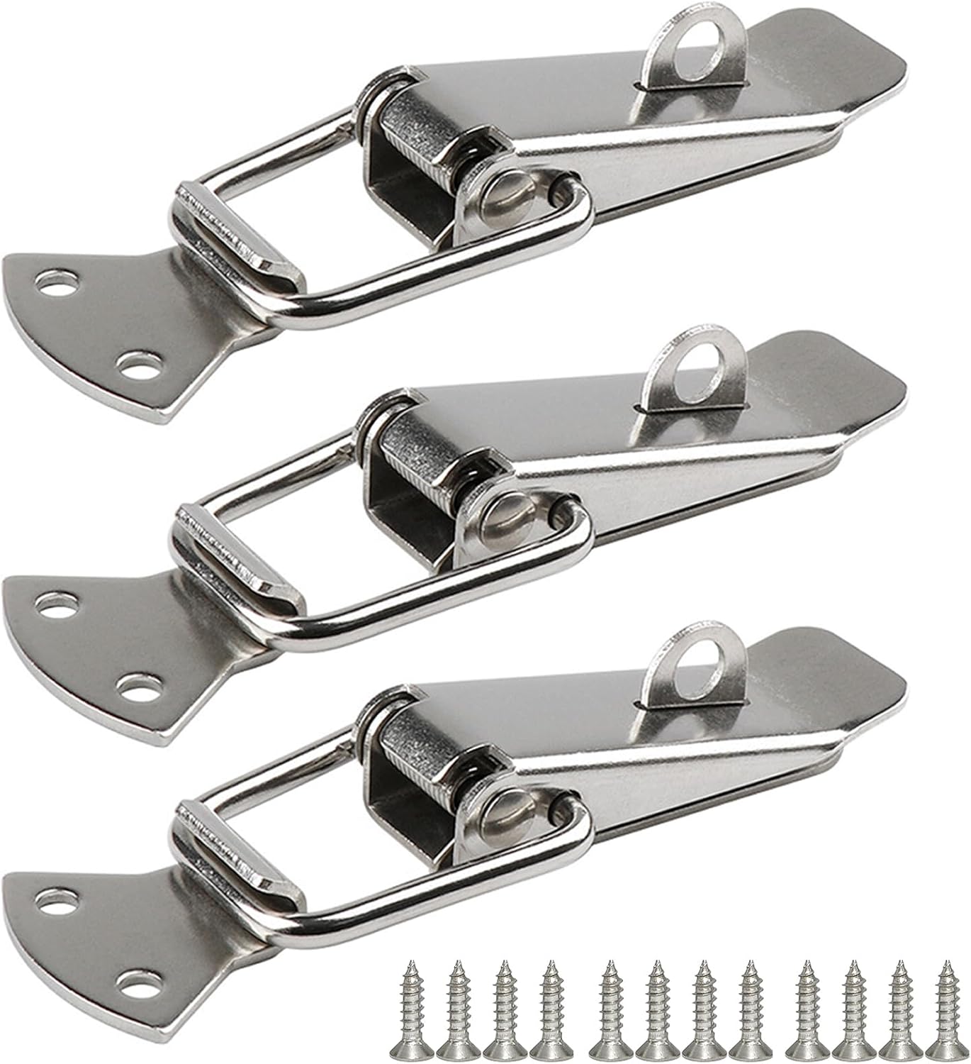 8 Pack Spring Loaded Toggle Latch Catch, Stainless Steel Spring Toggle ...