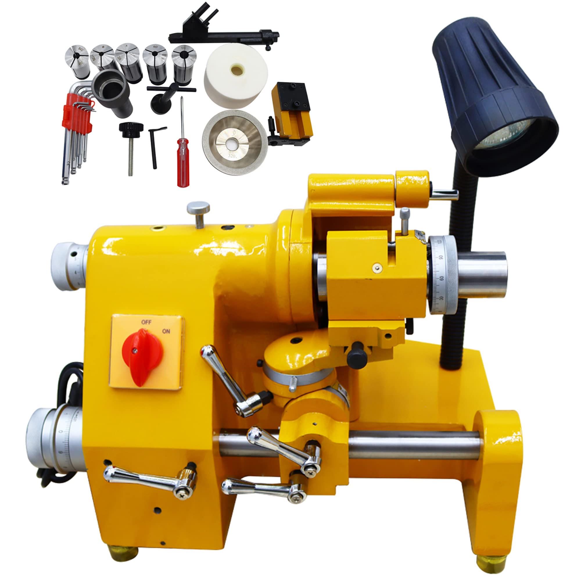 INTBUYING Cutter Grinder Sharpener 5C Collect Electric Cutter Grinding ...