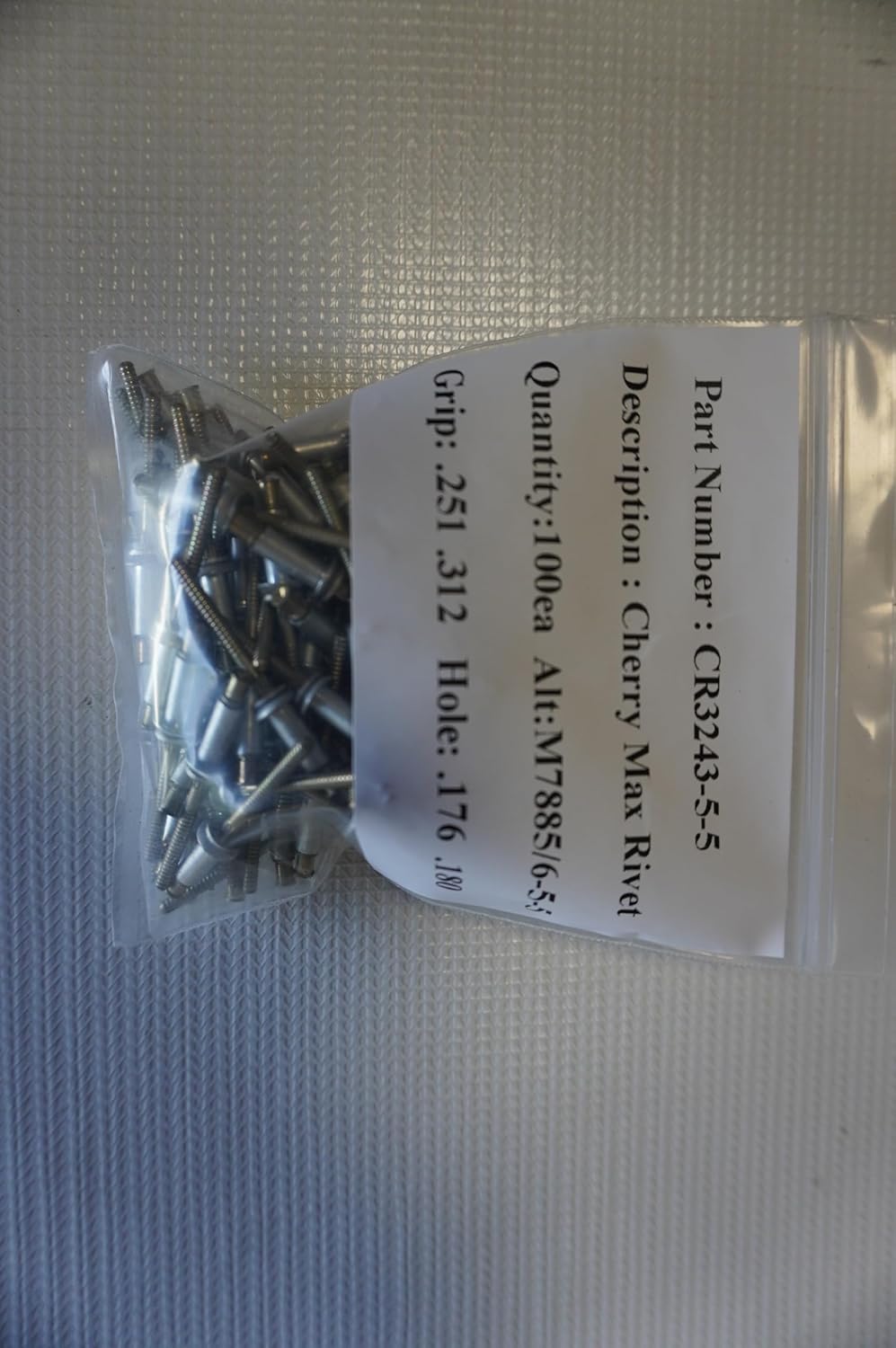 Amazon.com: Rivets CR3243-5-5 Blind Rivet. Chromate Body.Cadmium Stem ...