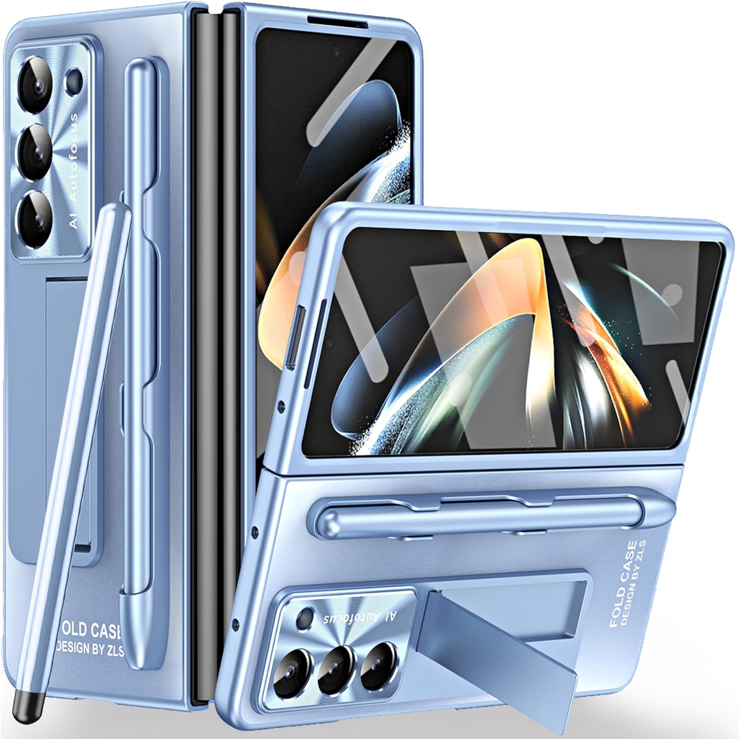 Miimall Compatible with Samsung Galaxy Z Fold 5 Case with S pen, Fold 5 Screen Protector Case ...