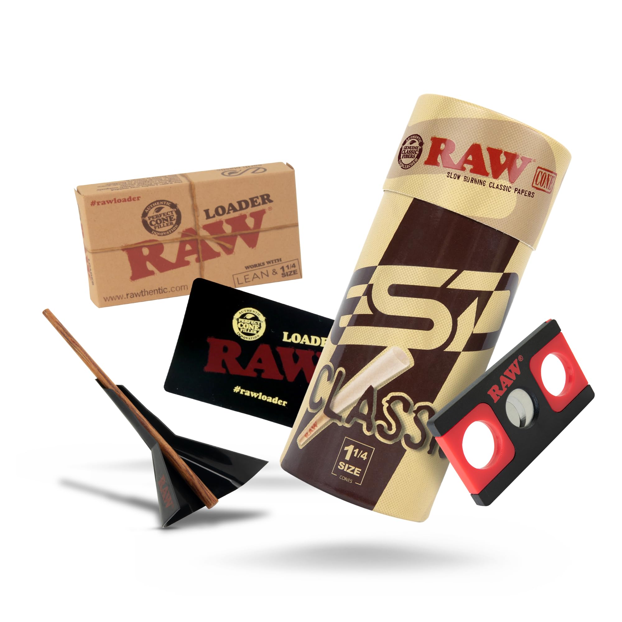 Amazon.com: RAW Cone Cutter + RAW Classic 1-1/4 50 Pack w/Cone Loader ...