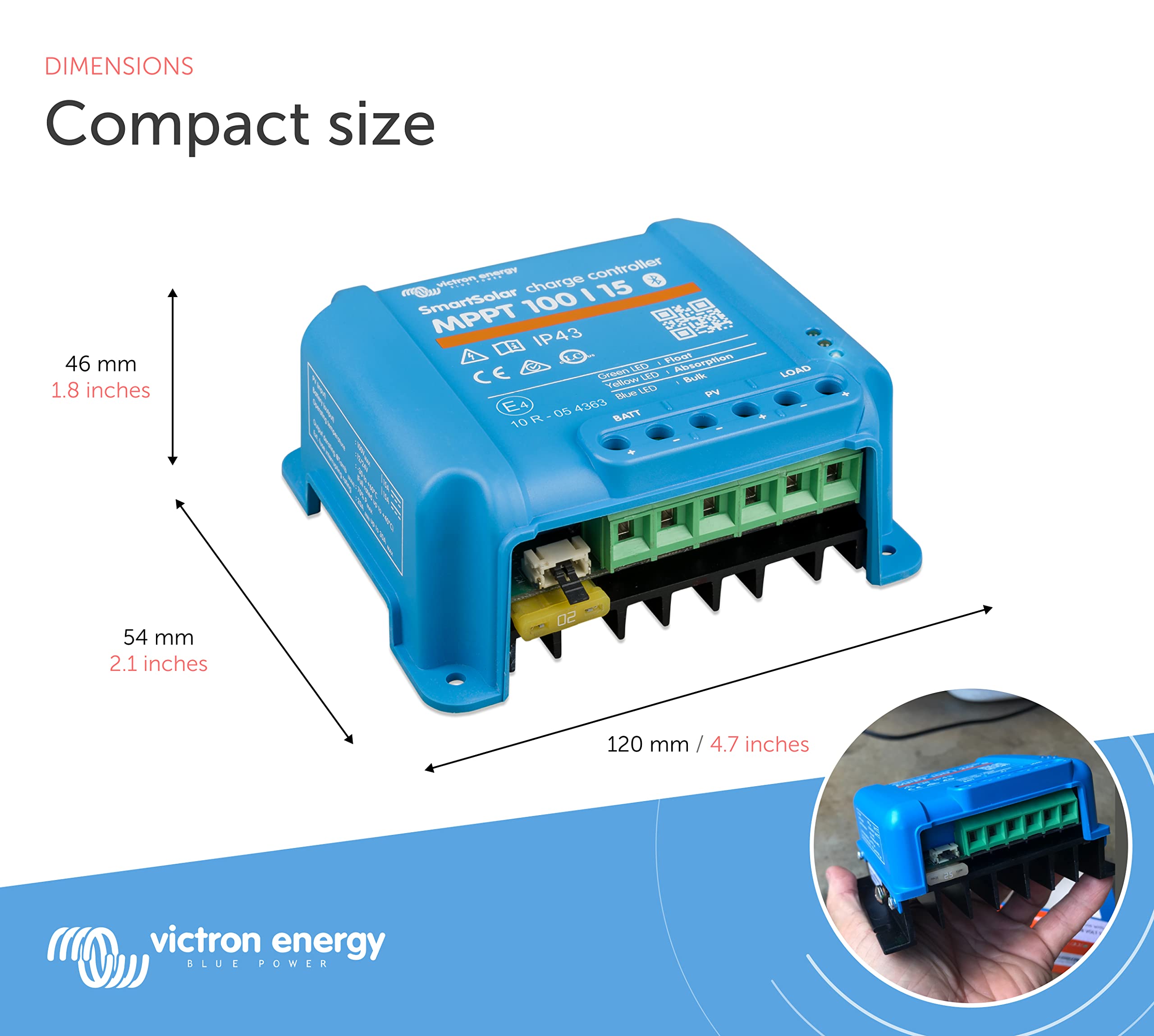 Snapklik.com : Victron Energy SmartSolar MPPT 100V 15 Amp 12/24-Volt ...
